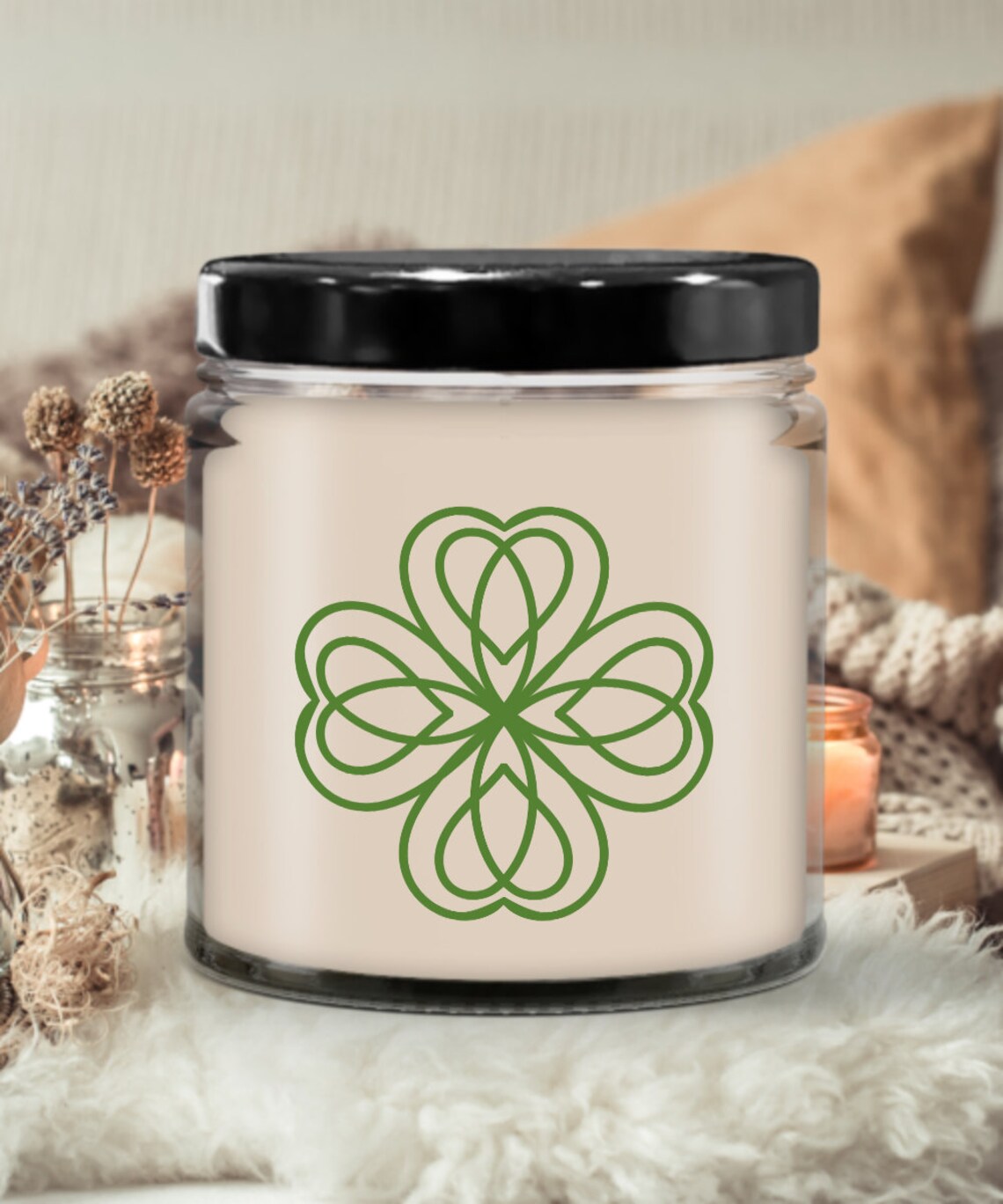 Celtic Hearts Candle | Treble Clef Gift | Home Décor | Container ...