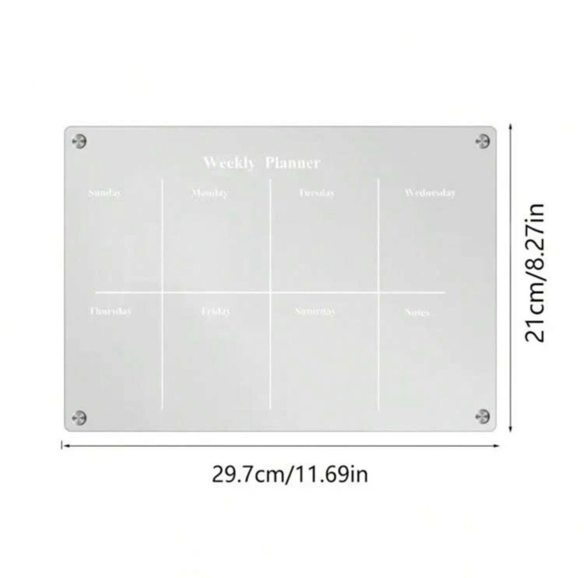 Transparent Magnetic Weekly Planner Diary to Do List - Etsy