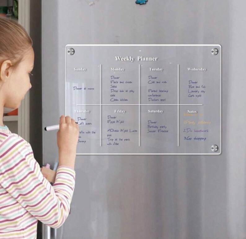 Transparent Magnetic Weekly Planner Diary to Do List - Etsy
