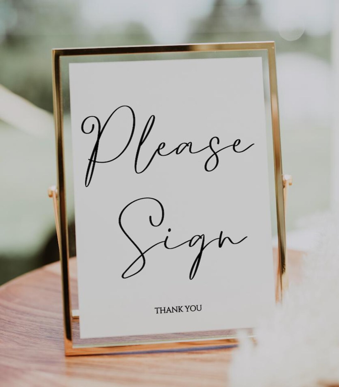 Please Sign Wedding Sign, Cards and Gifts Table (8x10, Digital Download ...