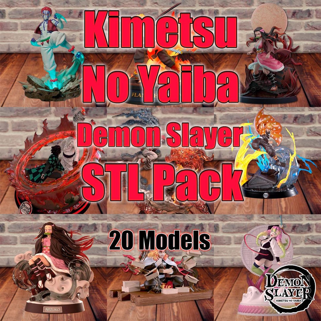 Demon Slayer Pack STL Kimetsu No Yaiba Figures STL 3D Print - Etsy