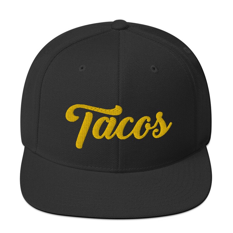 Tacos Snapback, Tacos Cap, Baseball Cap, Latino Style, Funny Cap, Taco Food Clothing and ...