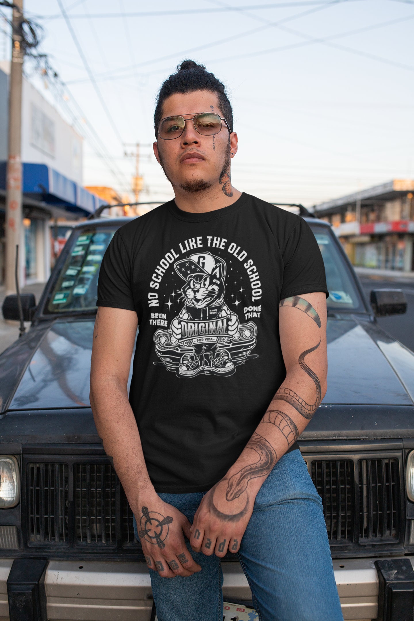 No School Like the Old School, Premium Black Tee, 64 Impala, Cholo Tee ...