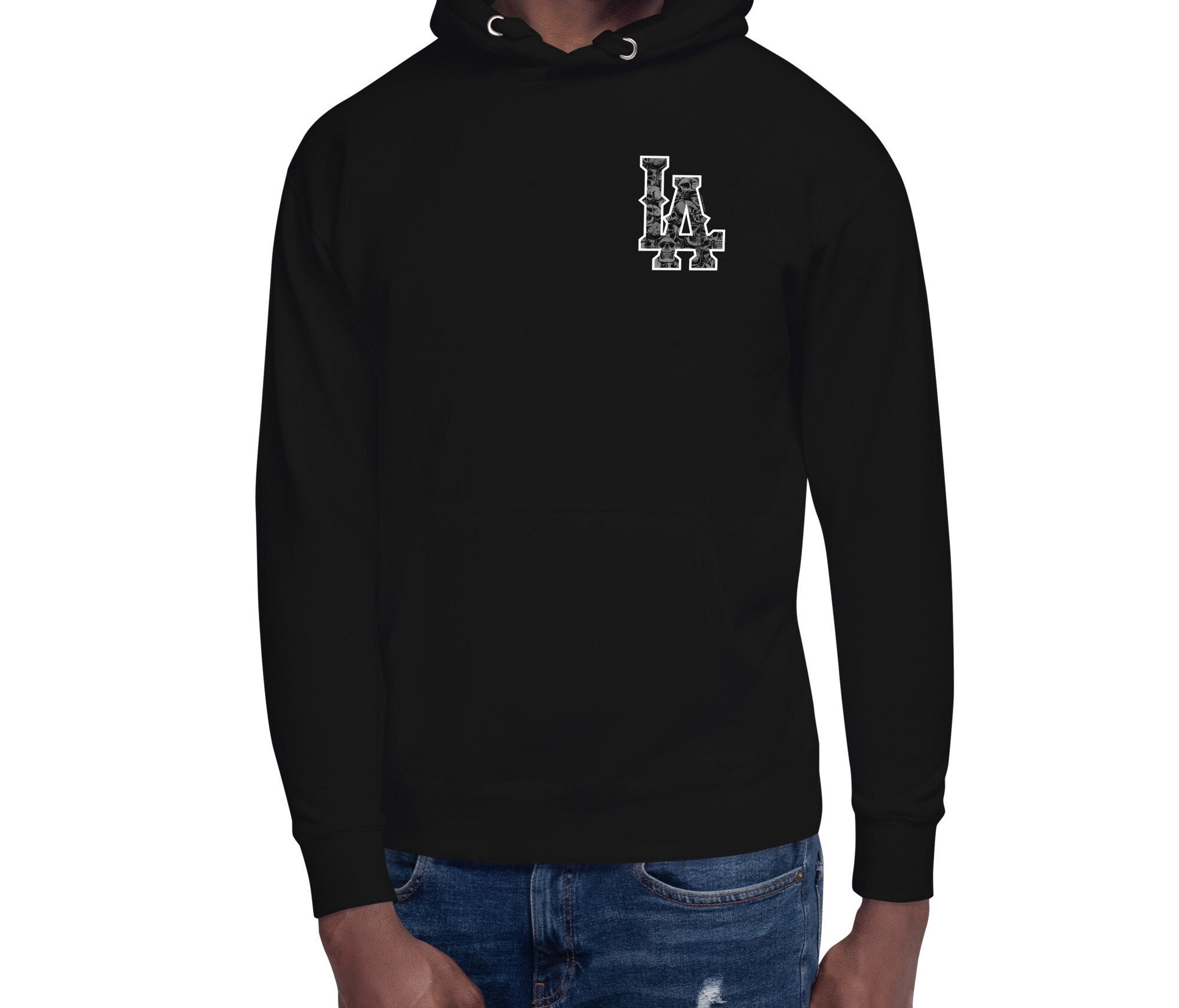 Los Angeles Skulls Premium Hoodie, Chicano Style Clothing, Cholo ...