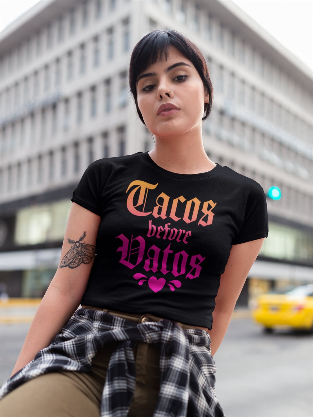 Tacos Before Vatos Women's Relaxed T-shirt, Tacos Shirt, Funny Tshirt ...