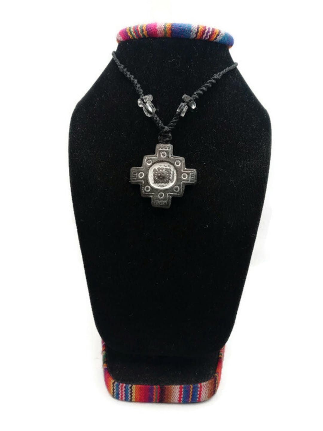 Handmade Unisex Macramé Necklace With Chakana Inca Symbol Spiritual ...