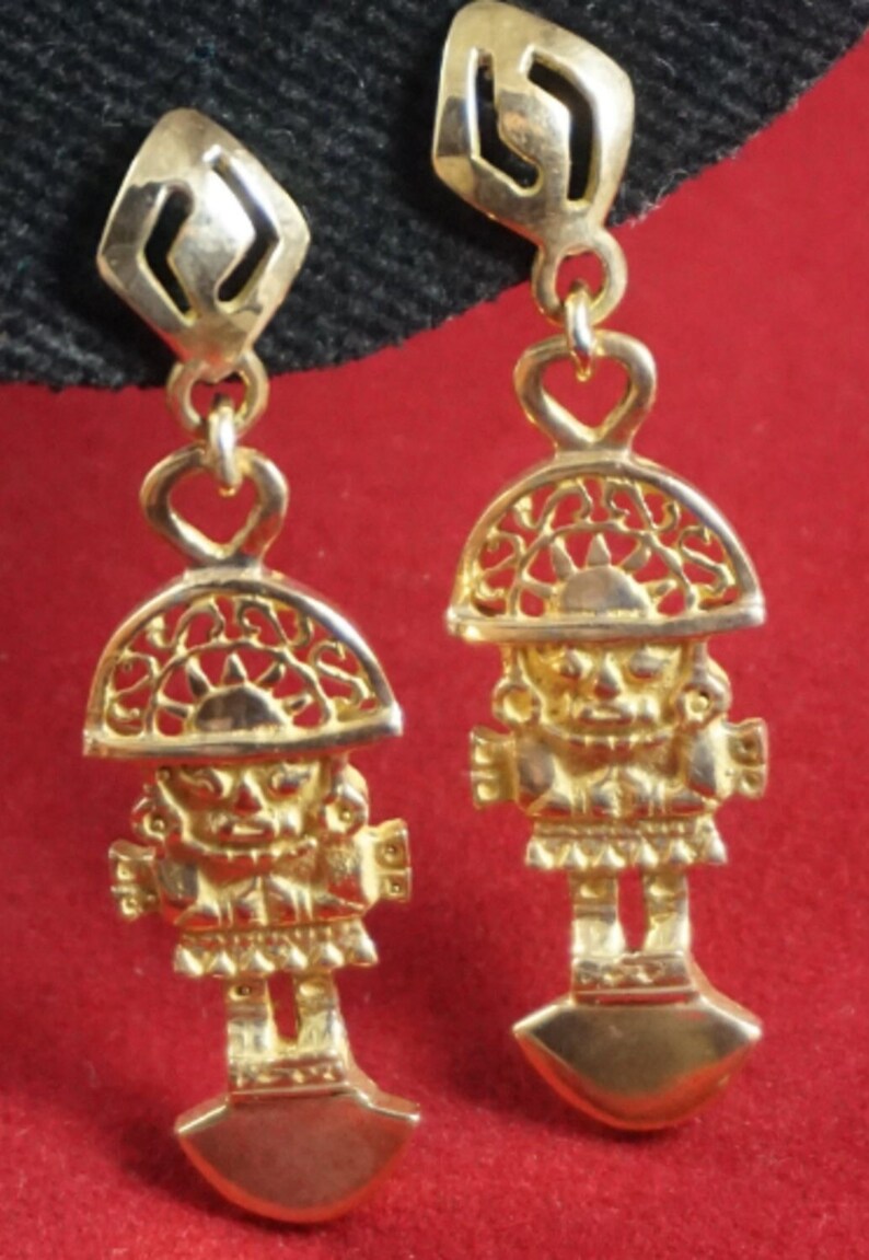Peruvian Tumi Earring Made in 18K Solid Gold. - Etsy