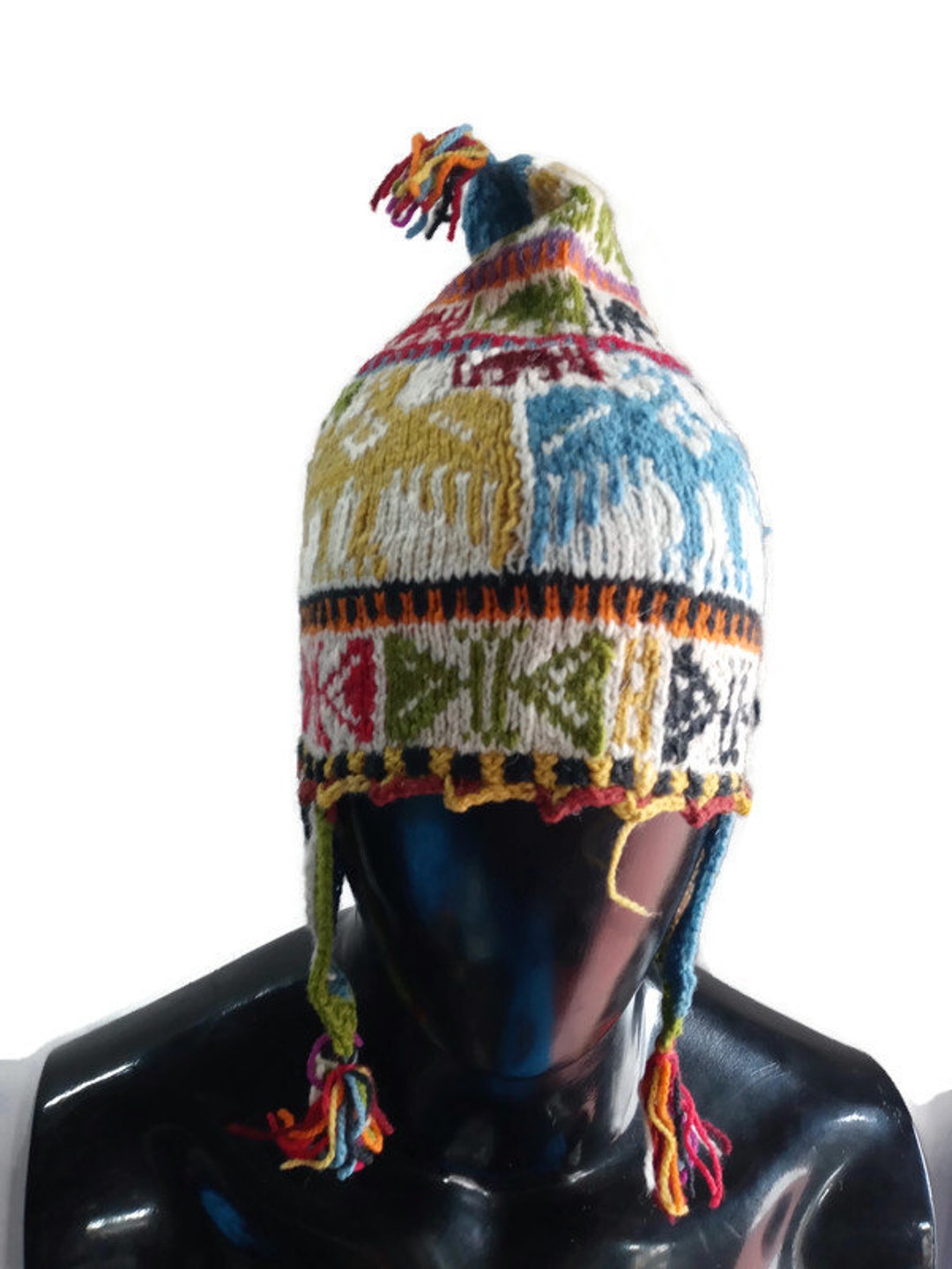 Unisex Chullo Woven in Andean Mountain Sheep Wool - Etsy