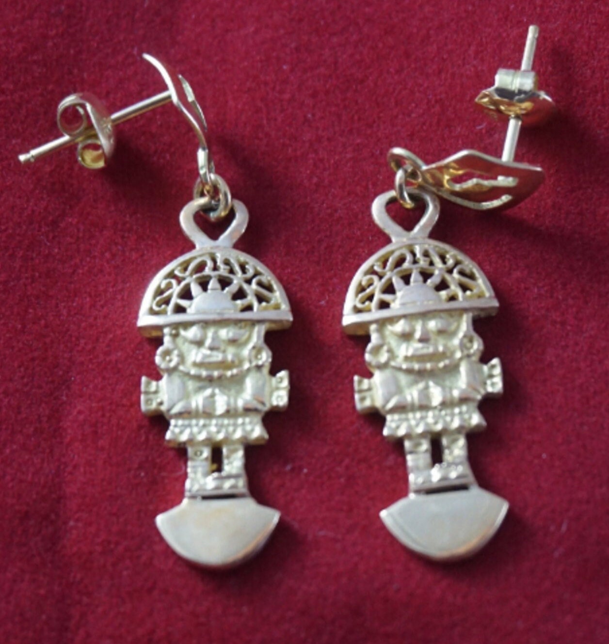 Peruvian Tumi Earring Made in 18K Solid Gold. - Etsy