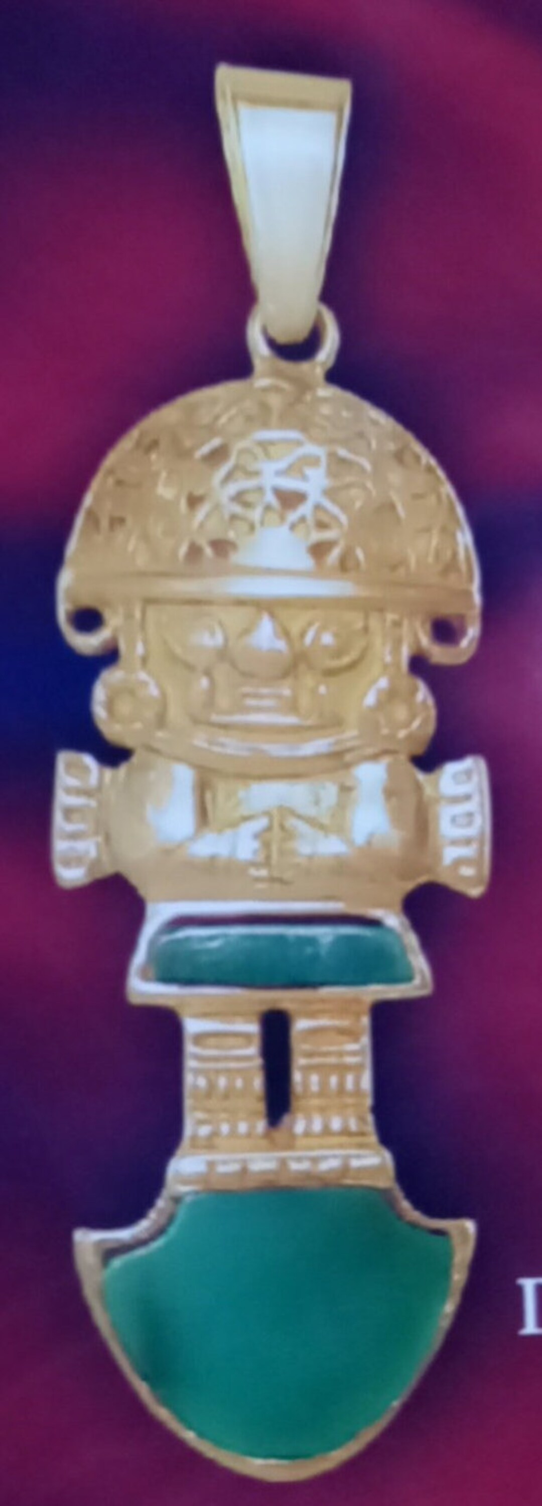 Peruvian Tumi Made in 18 K Solid Gold With Natural Turquoise Stone - Etsy