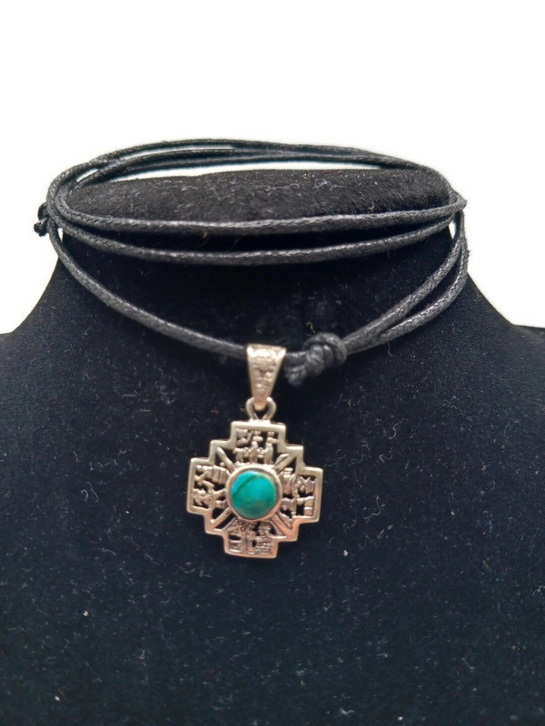 Handmade Necklace With Chakana Inca Pendant in 950 Sterling Silver ...