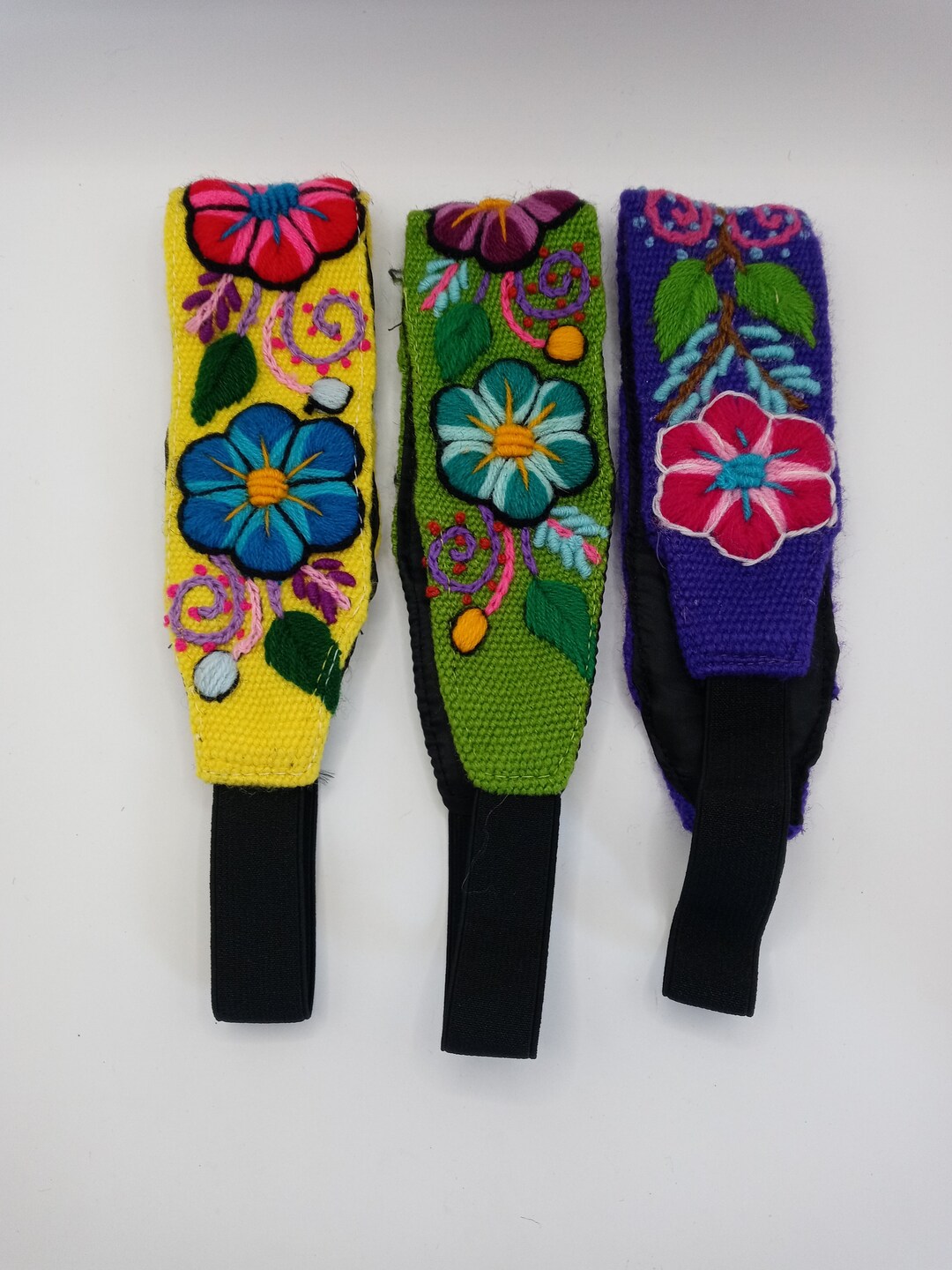Set of Handmade Hand Embroidered Headbands for Women Andean - Etsy