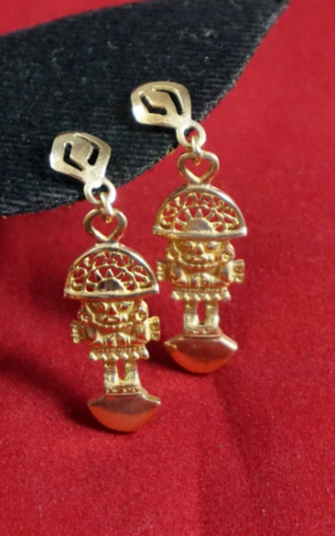 Peruvian Tumi Earring Made in 18K Solid Gold. - Etsy
