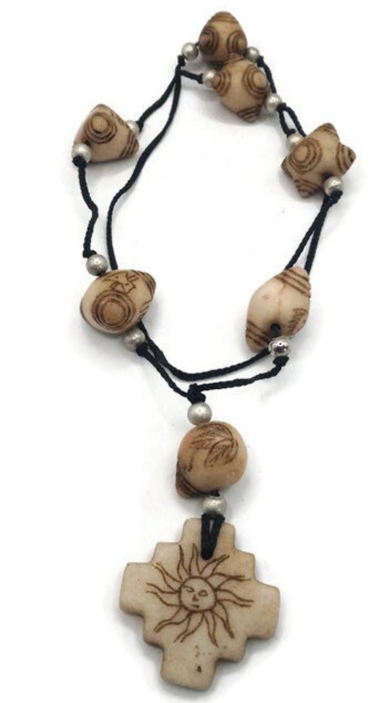 Chumpi Andean Spiritual Amulet Necklace in Limestone - Etsy