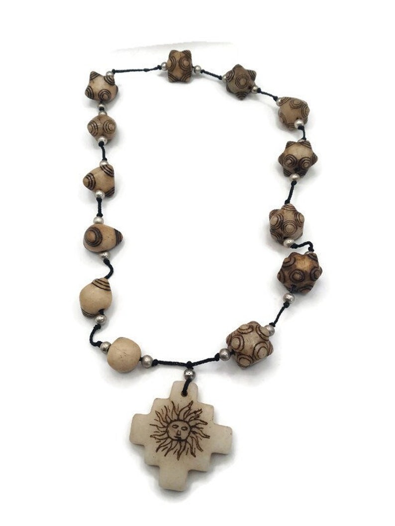 Chumpi Andean Spiritual Amulet Necklace in Limestone - Etsy