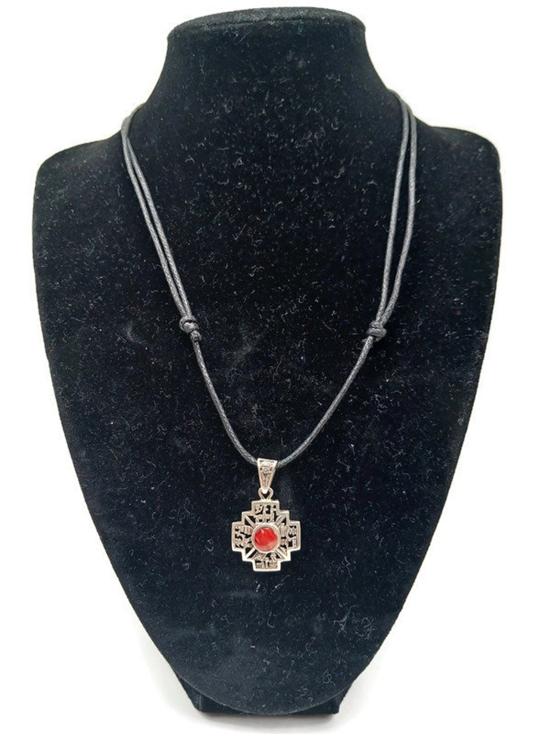 Adjustable Unisex Necklace Handmade in 950 Sterling Silver Chakana Inca ...
