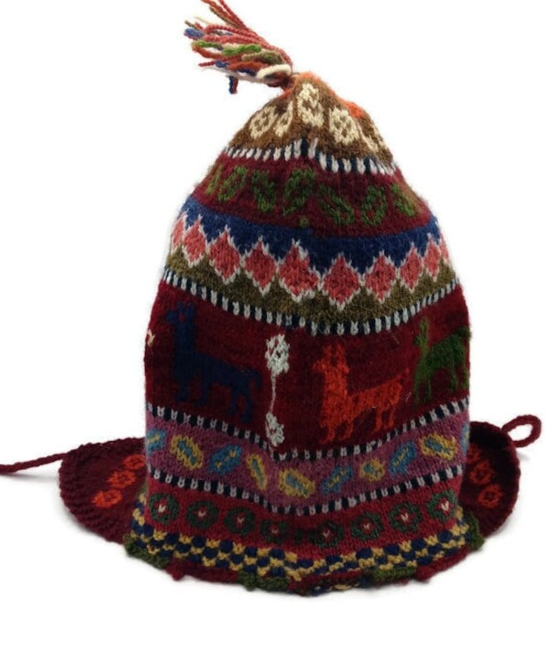 Handmade Peruvian Chullo Hat Women's Cap Warm Winter Knitted in Wool - Etsy