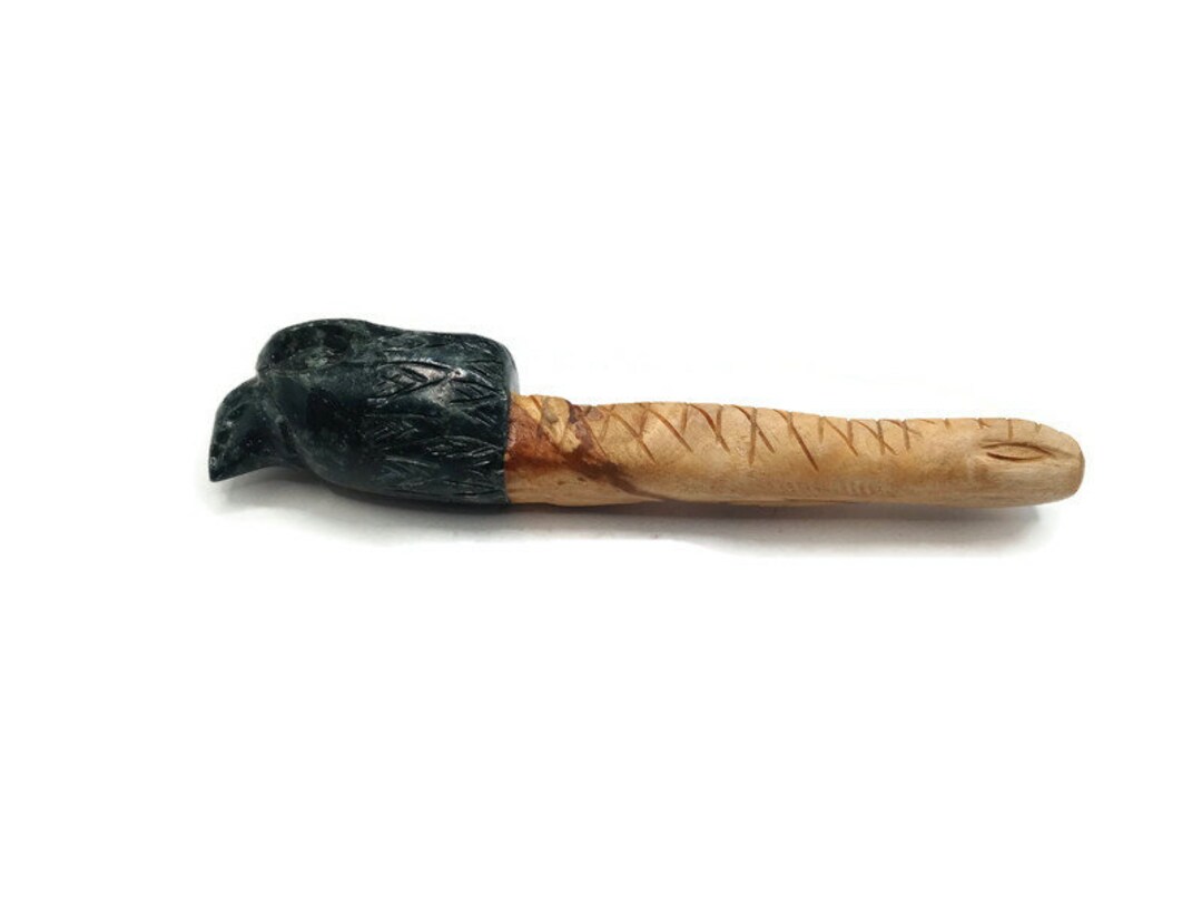 Hand Carved Peruvian Pipe Condor Design Sacred Symbol of the Inca ...