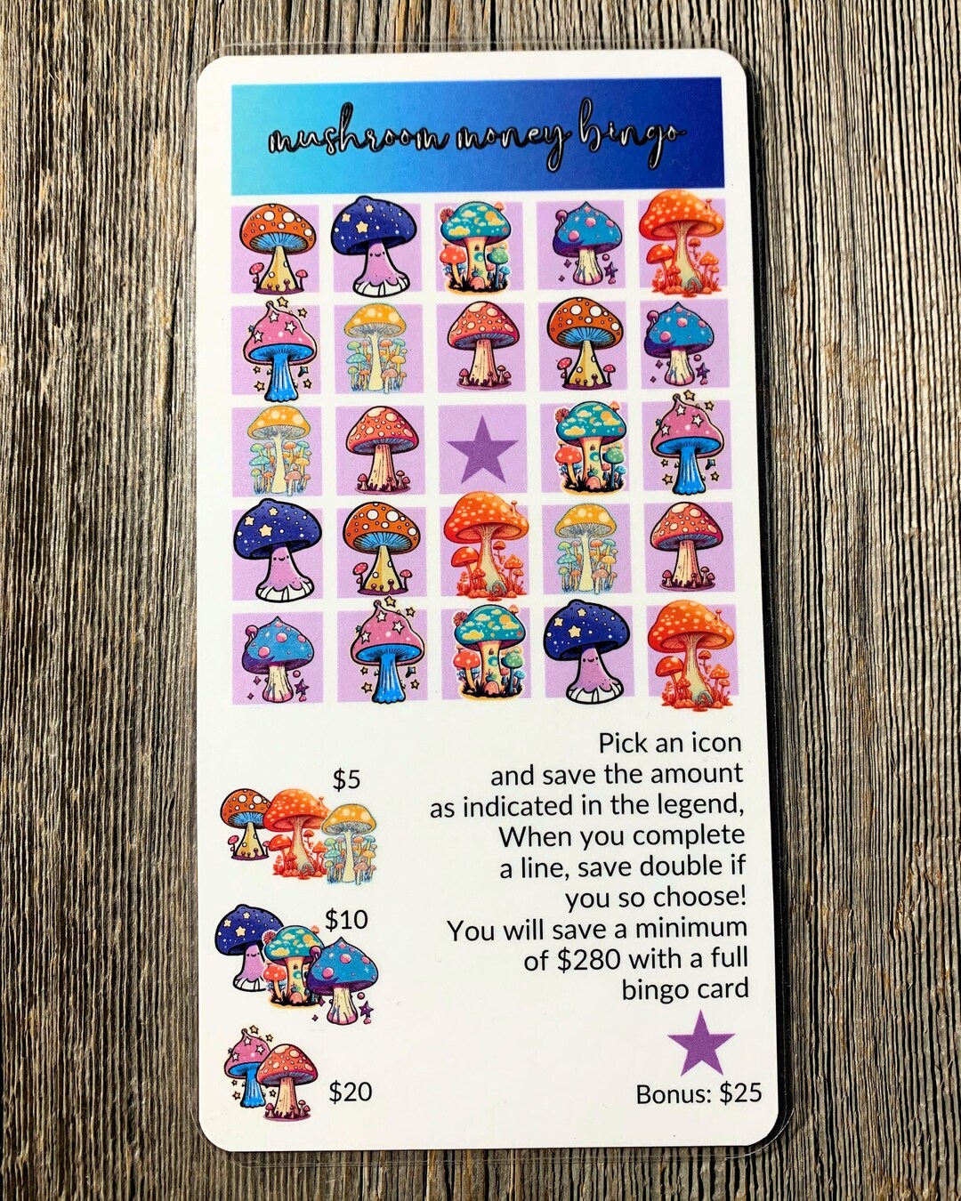 Magical Mystical Mushroom Bingo Savings Challenge | Low Income Cash ...