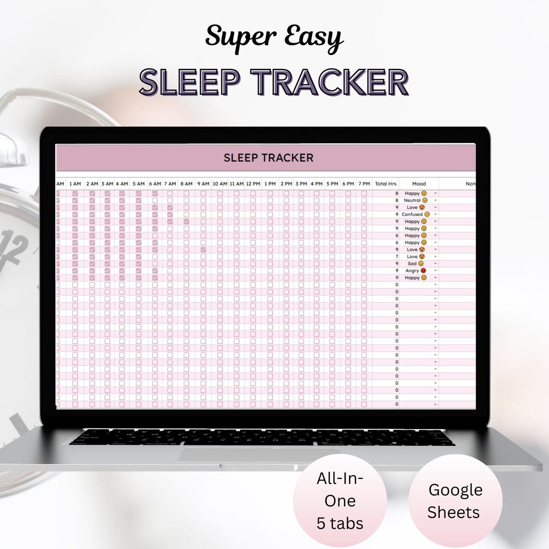 Sleep Tracker Printable Monthly, Daily Sleep Journal PDF Sleep Quality ...