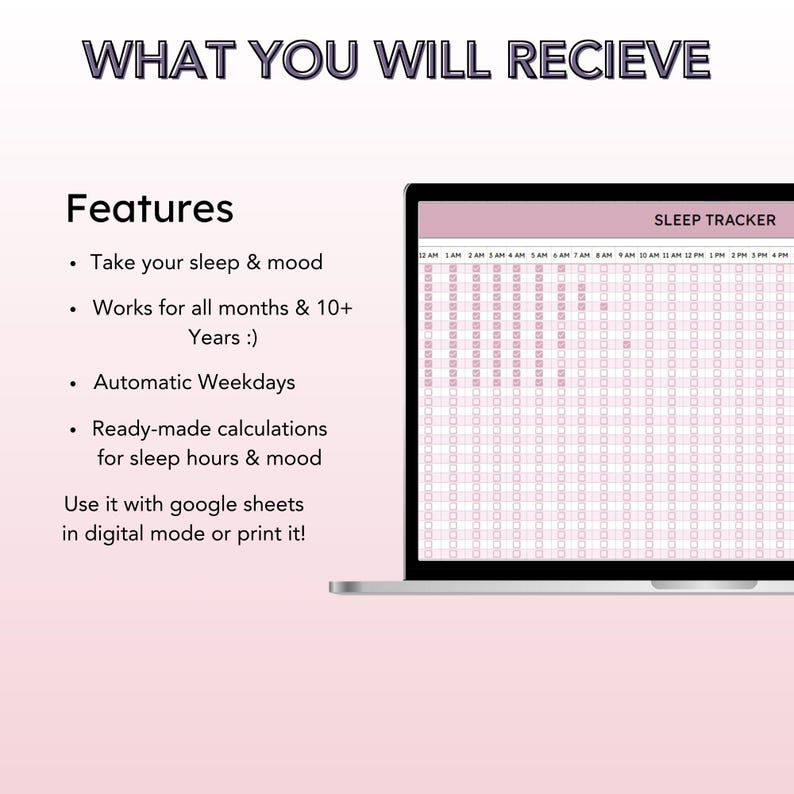 Sleep Tracker Printable Monthly, Daily Sleep Journal PDF Sleep Quality ...