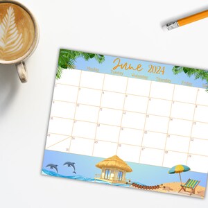 EDITABLE June 2024 Calendar Printable, 2024 June Monthly Planner, 2024 ...