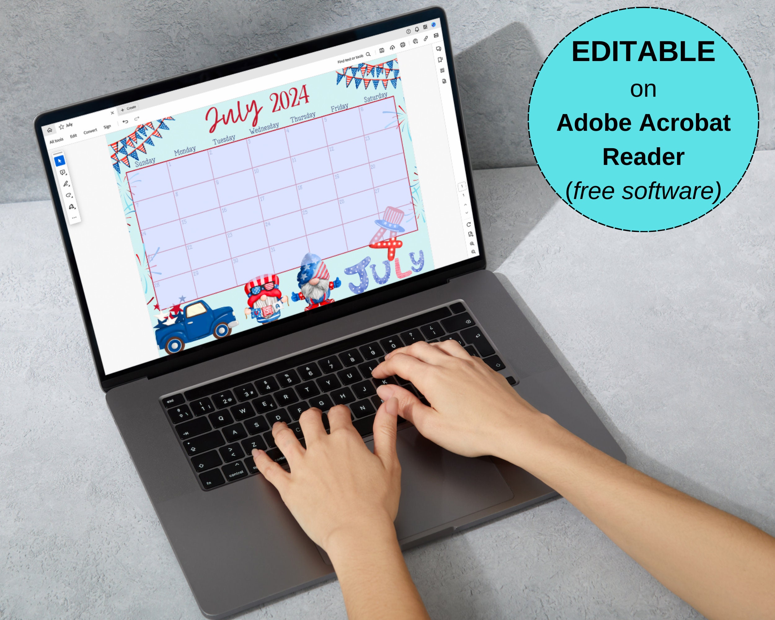 EDITABLE July 2024 Calendar Printable, 2024 July Monthly Planner ...