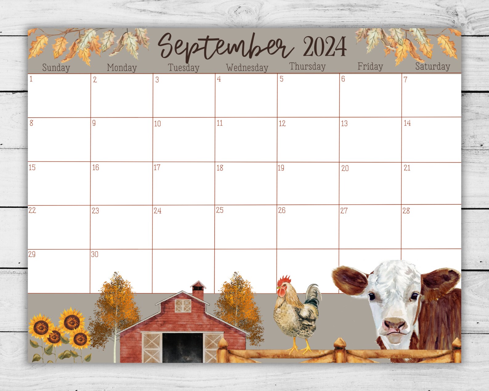 EDITABLE September 2024 Calendar Printable, Back to School 2024 ...