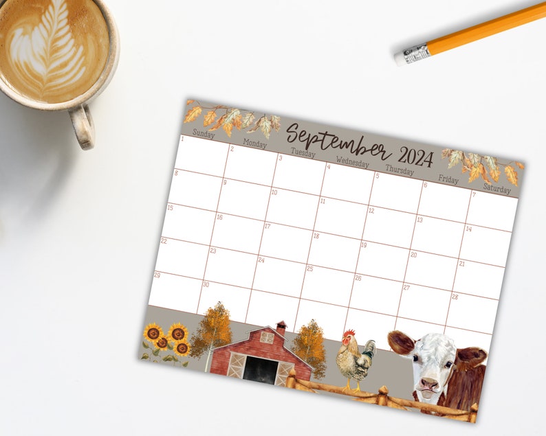 EDITABLE September 2024 Calendar Printable, Back to School 2024 ...