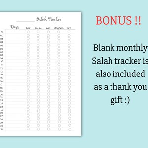 365 Day Salah Tracker Bundle, Blank Yearly Salah Planner, Muslim Salah ...