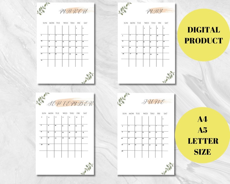 2024 Calendar Printable, 2024 Planner Bundle, Daily Planner, Weekly ...