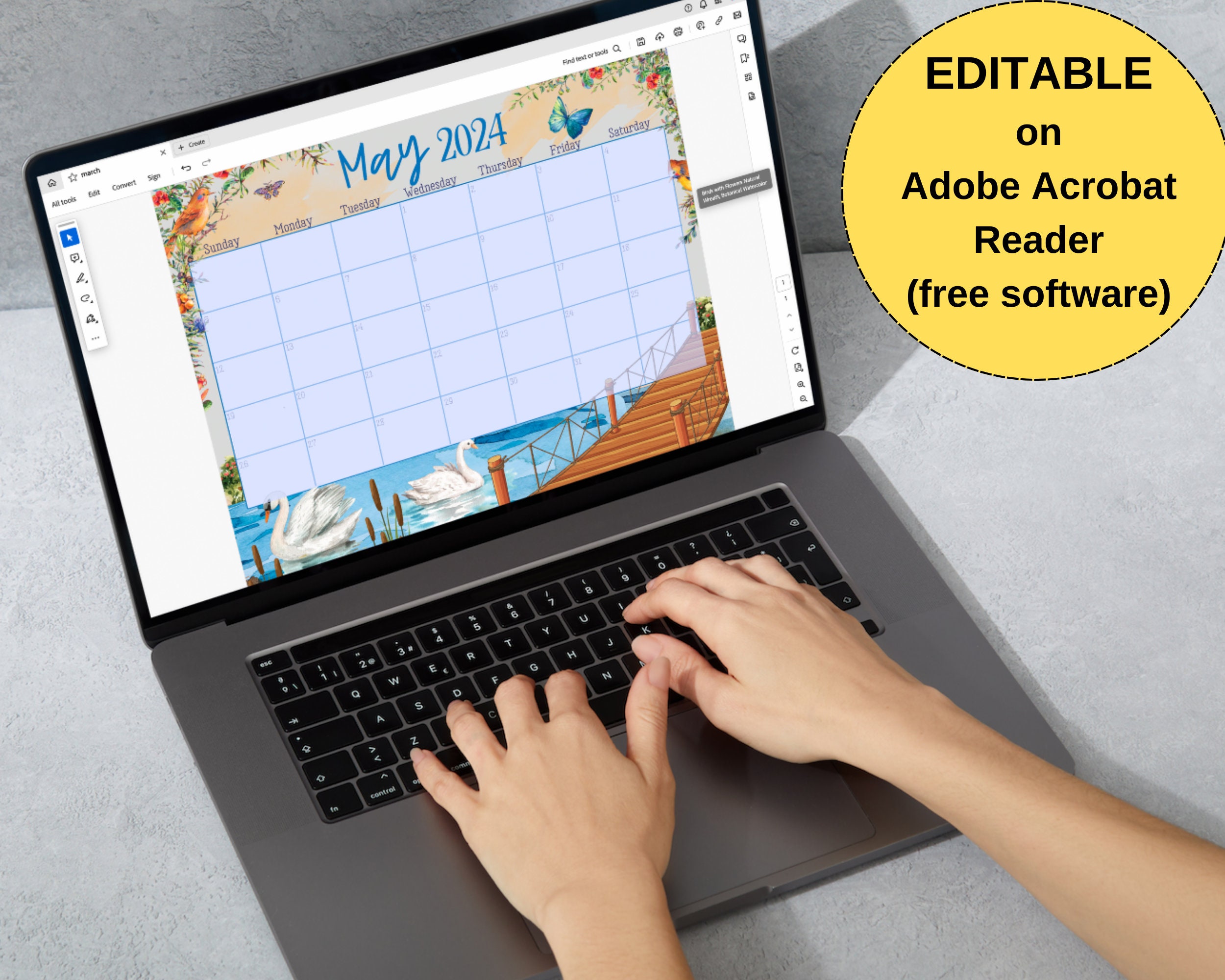 EDITABLE May 2024 Calendar Printable, 2024 May Monthly Planner, Happy ...