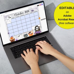 EDITABLE October 2024 Calendar Printable, Halloween 2024, 2024 October ...