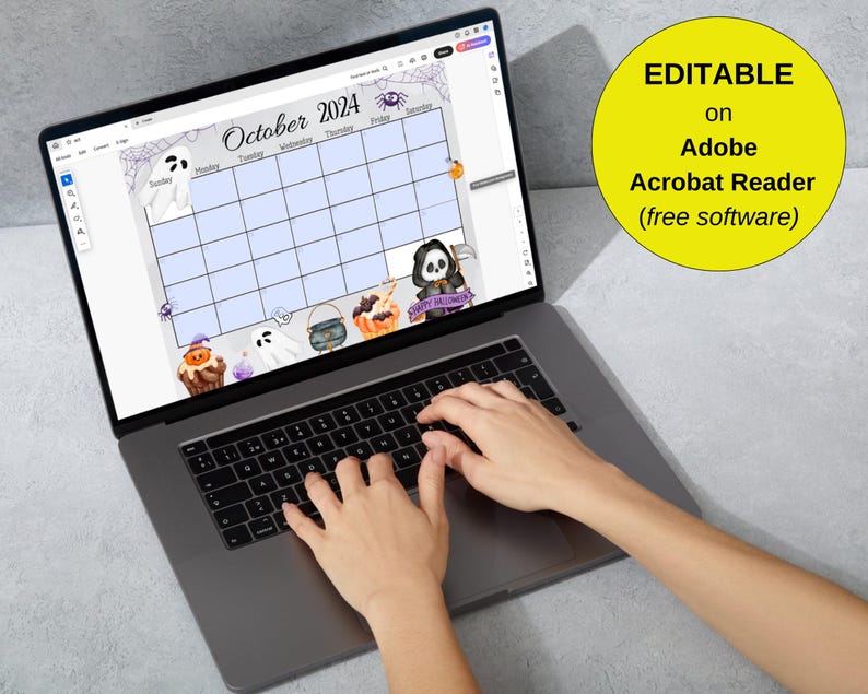 EDITABLE October 2024 Calendar Printable, Halloween 2024, 2024 October ...