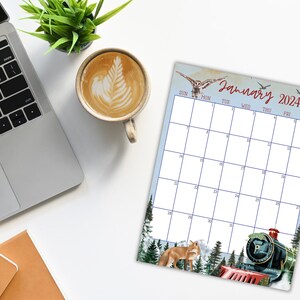 EDITABLE January 2024 Calendar vertical / Portrait, 2024 January ...