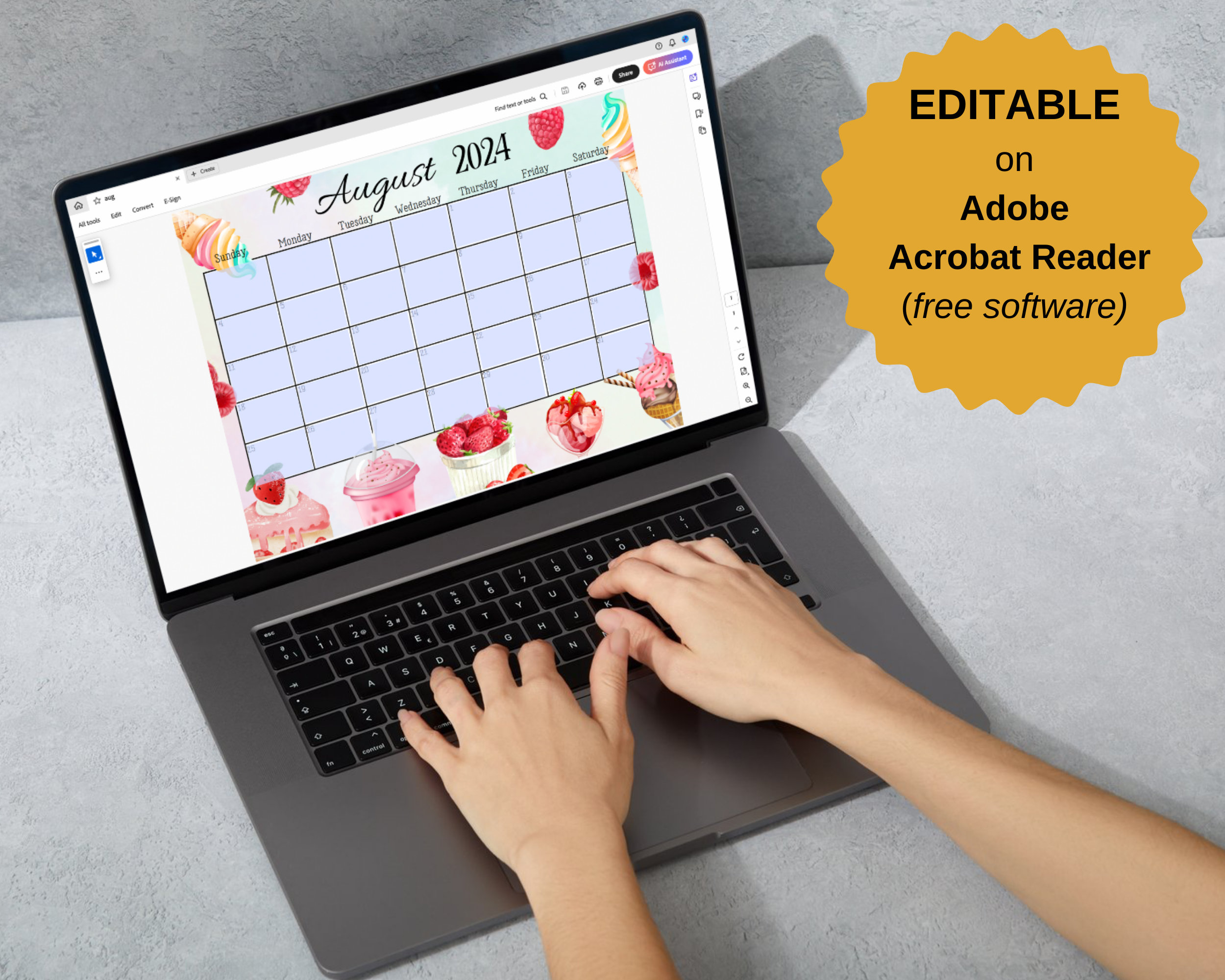 EDITABLE August 2024 Calendar Printable, 2024 August Monthly Planner ...