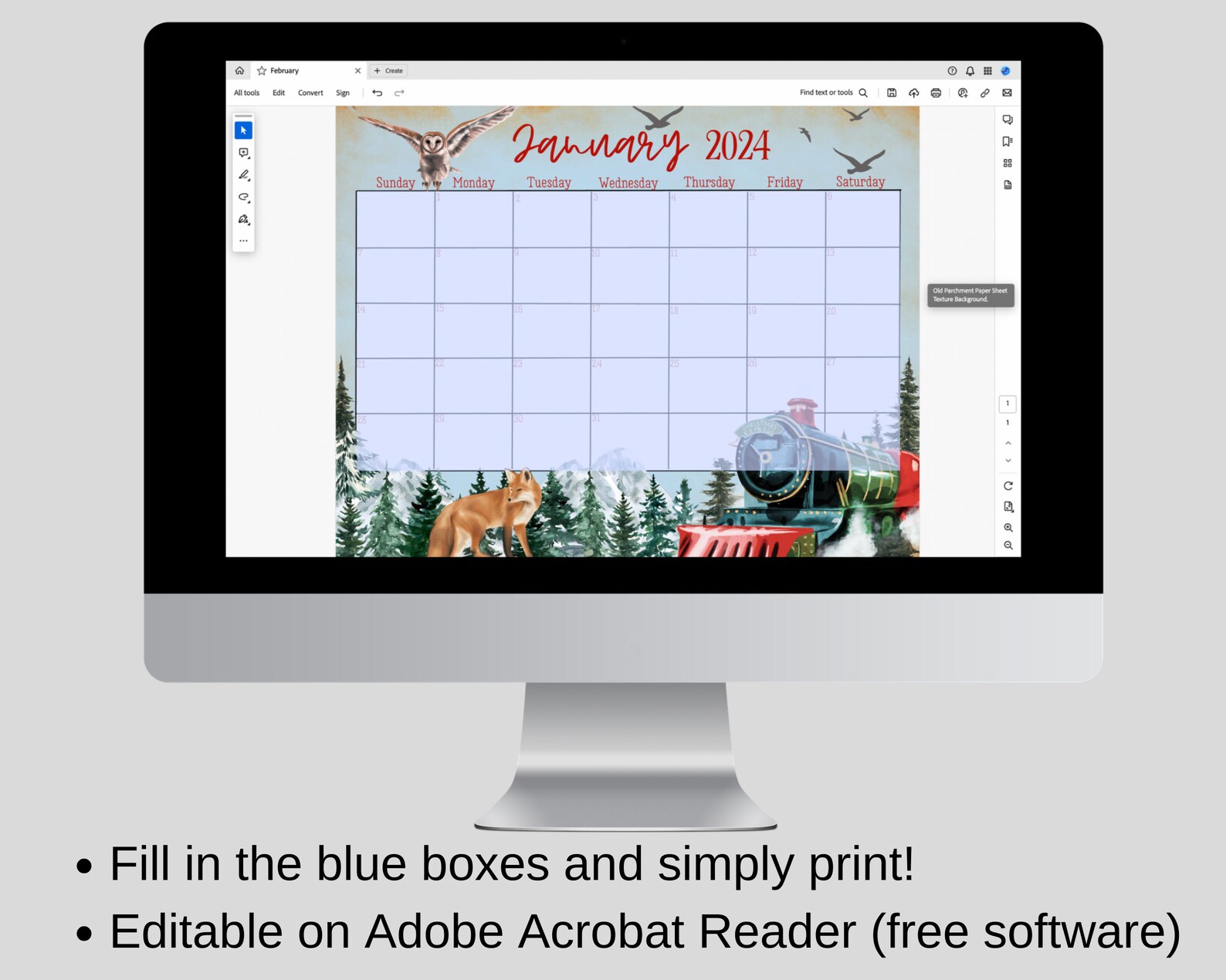 EDITABLE Monthly Calendar 2024 BUNDLE, Editable Printable Fillable ...