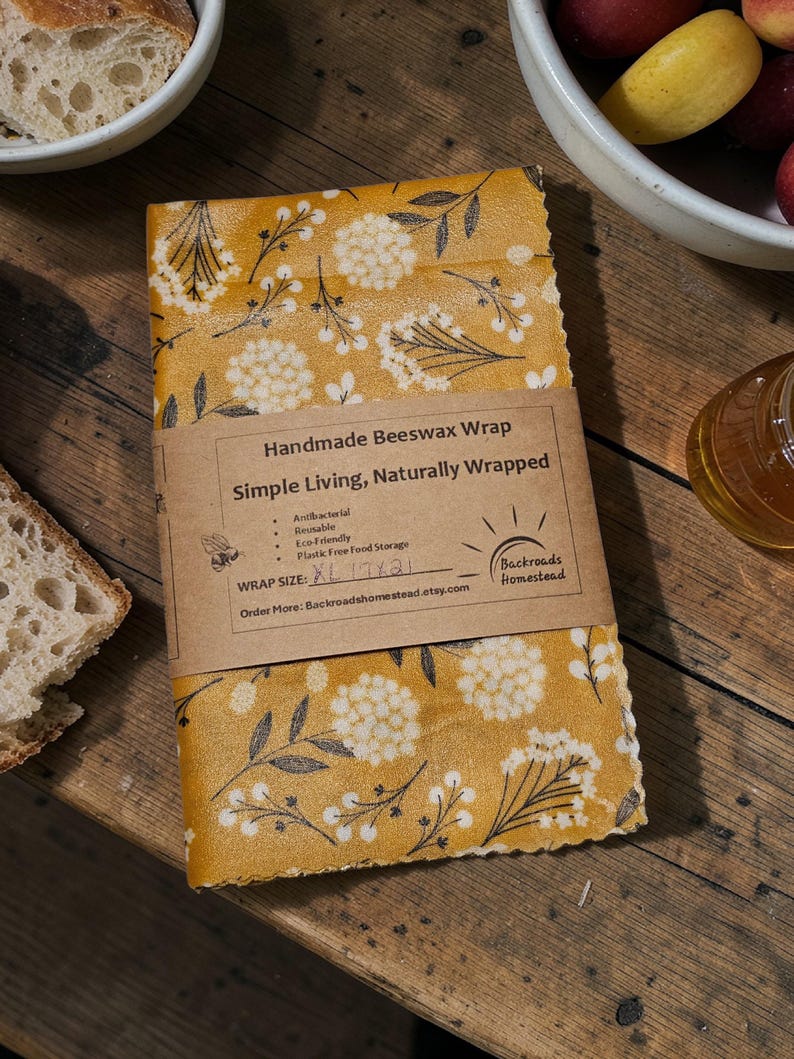 XL Beeswax Bread Wrap – Reusable Food Storage (17x21 In.) - Etsy