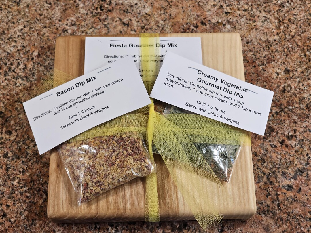 Dip Gift Set/made From Scratch/unbeatable Flavor/ Wooden Trivet - Etsy