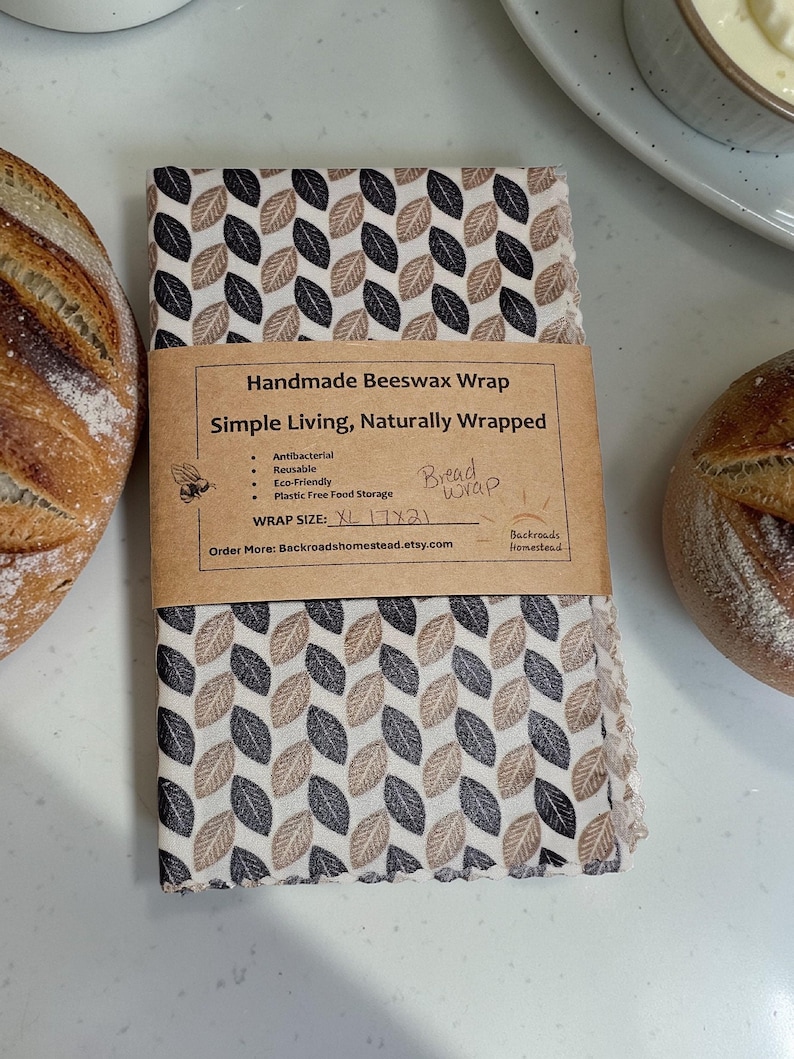 XL Beeswax Bread Wrap – Reusable Food Storage (17x21 In.) - Etsy