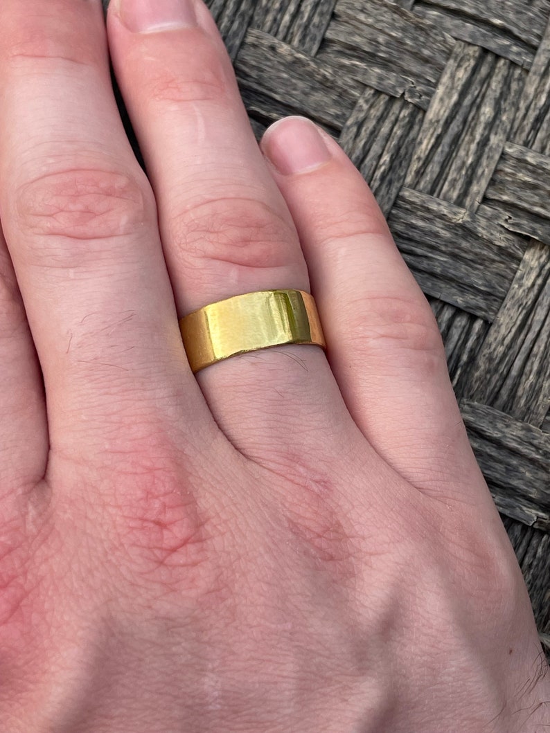 24k Gold Ring//solid Pure Gold//smooth Handmade Ring//24k - Etsy