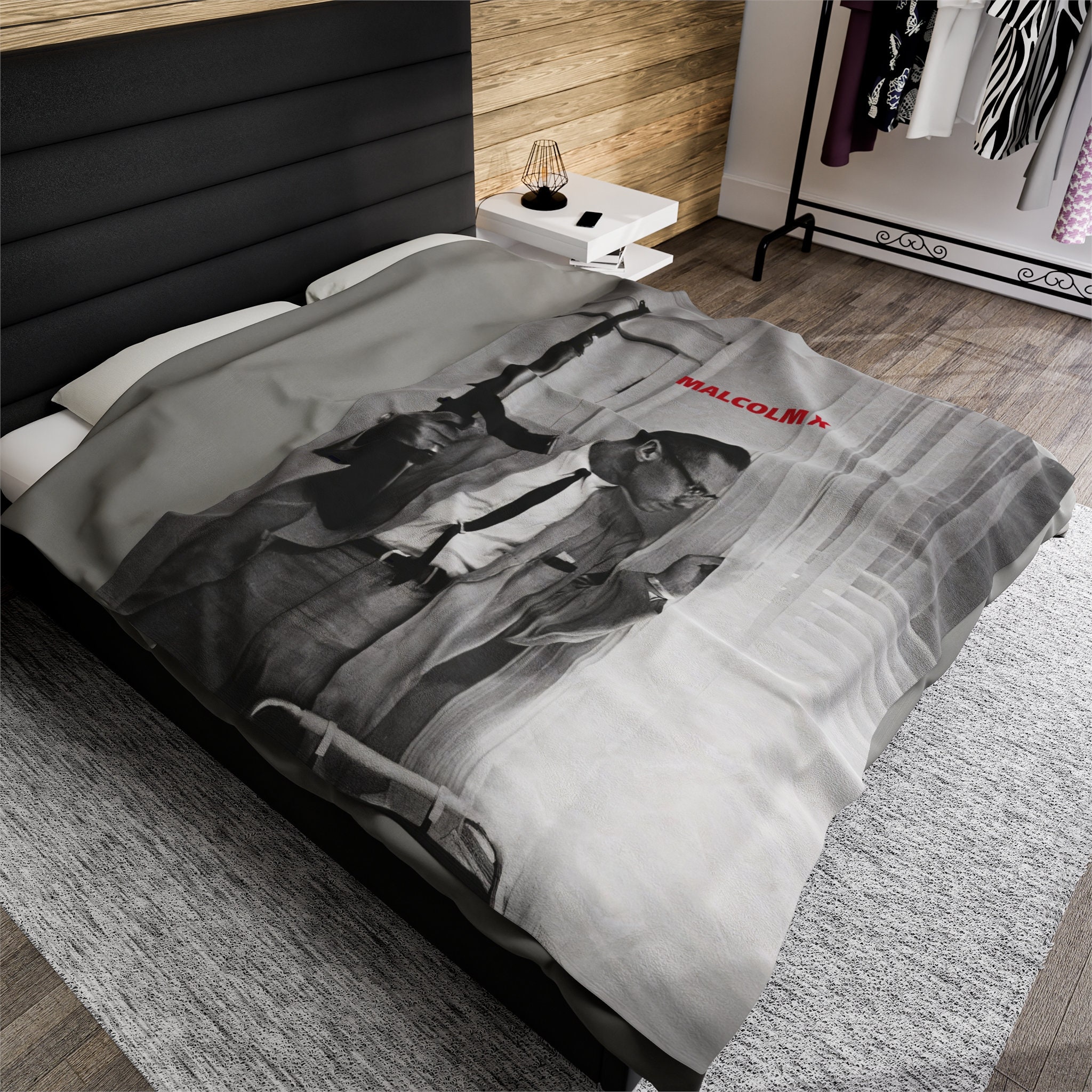 Iconic Malcolm X Blanket Powerful Image With Rifle Etsy Malcolm X ...