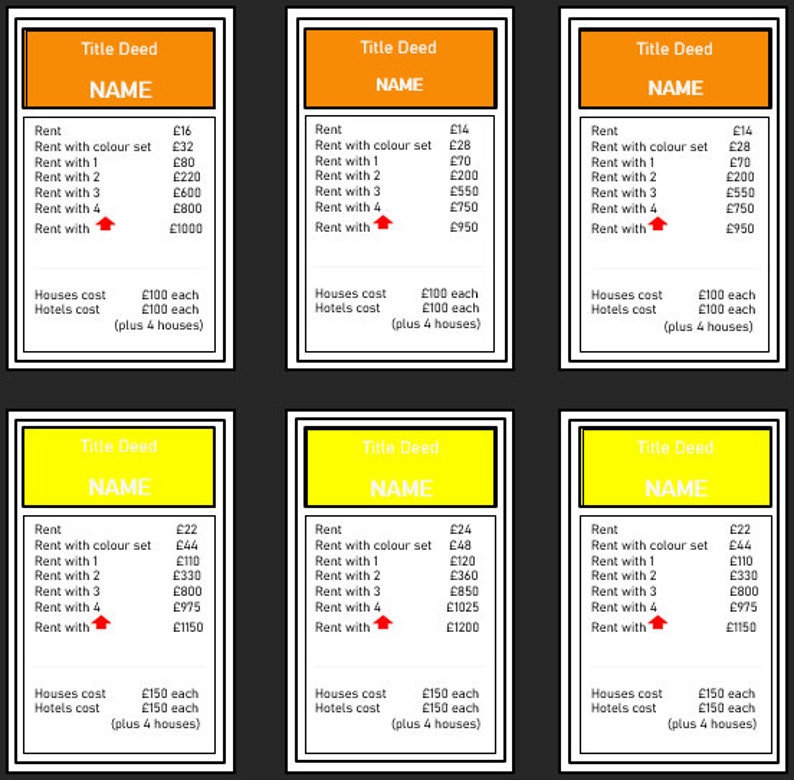 Create Your Own Monopoly Cards. - Etsy