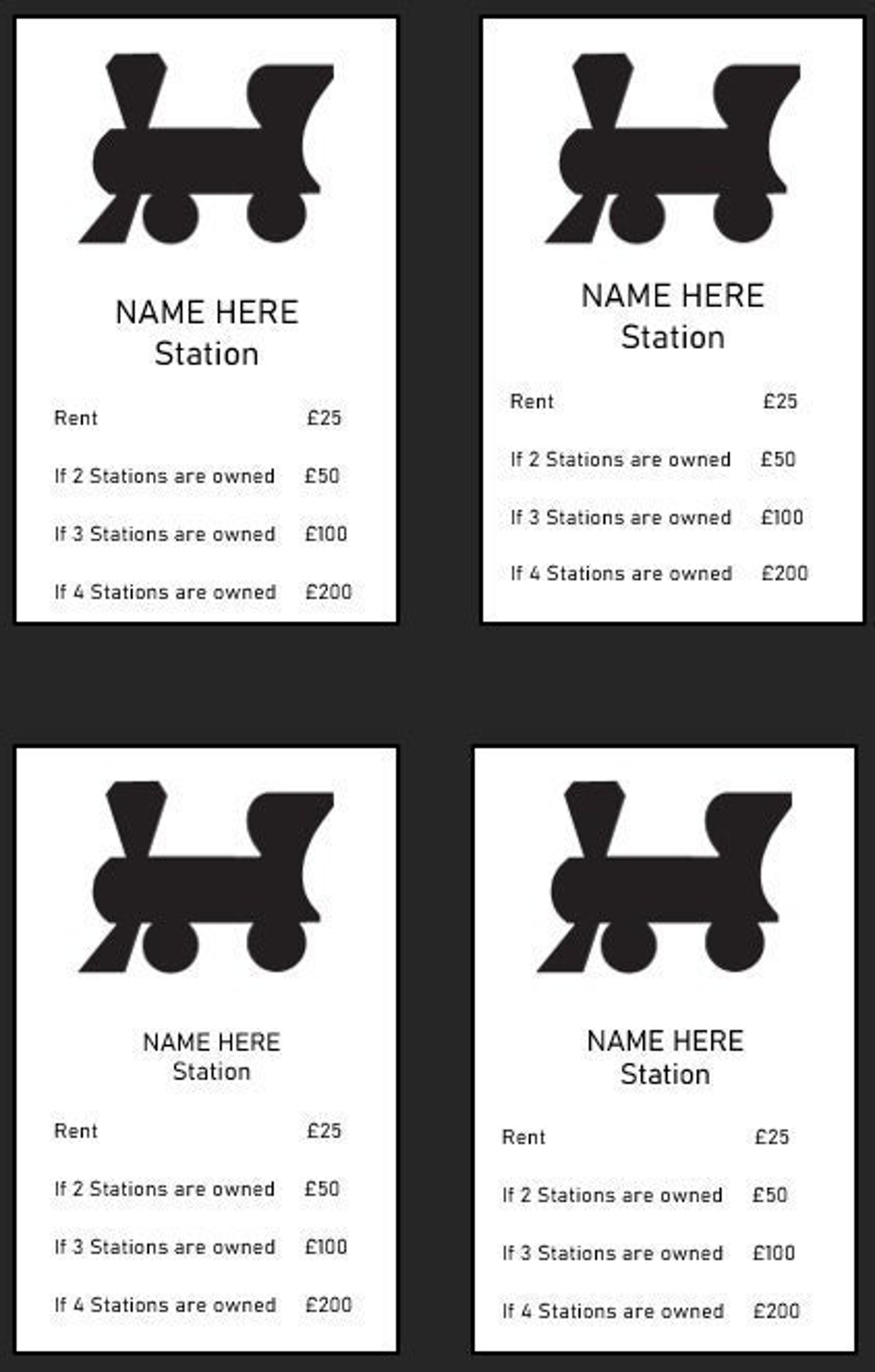 Create Your Own Monopoly Cards. - Etsy