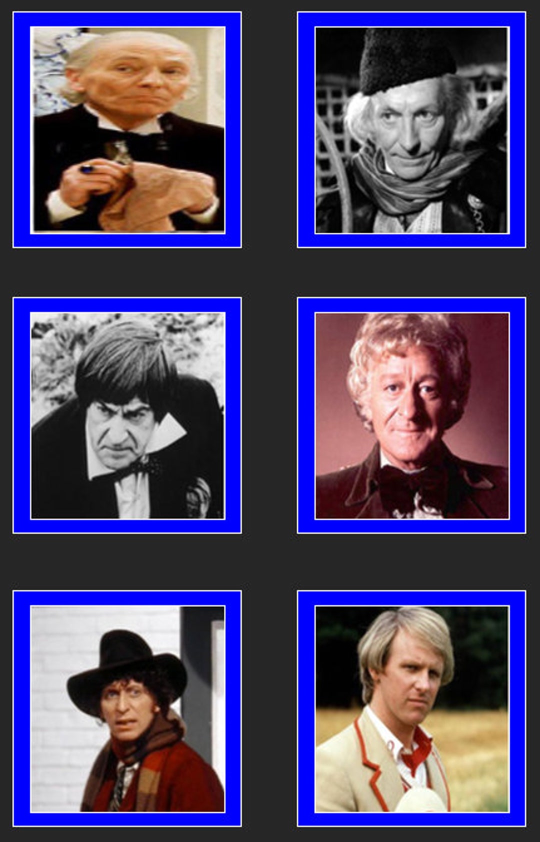 Guess Who Style Doctor Who Square - Etsy