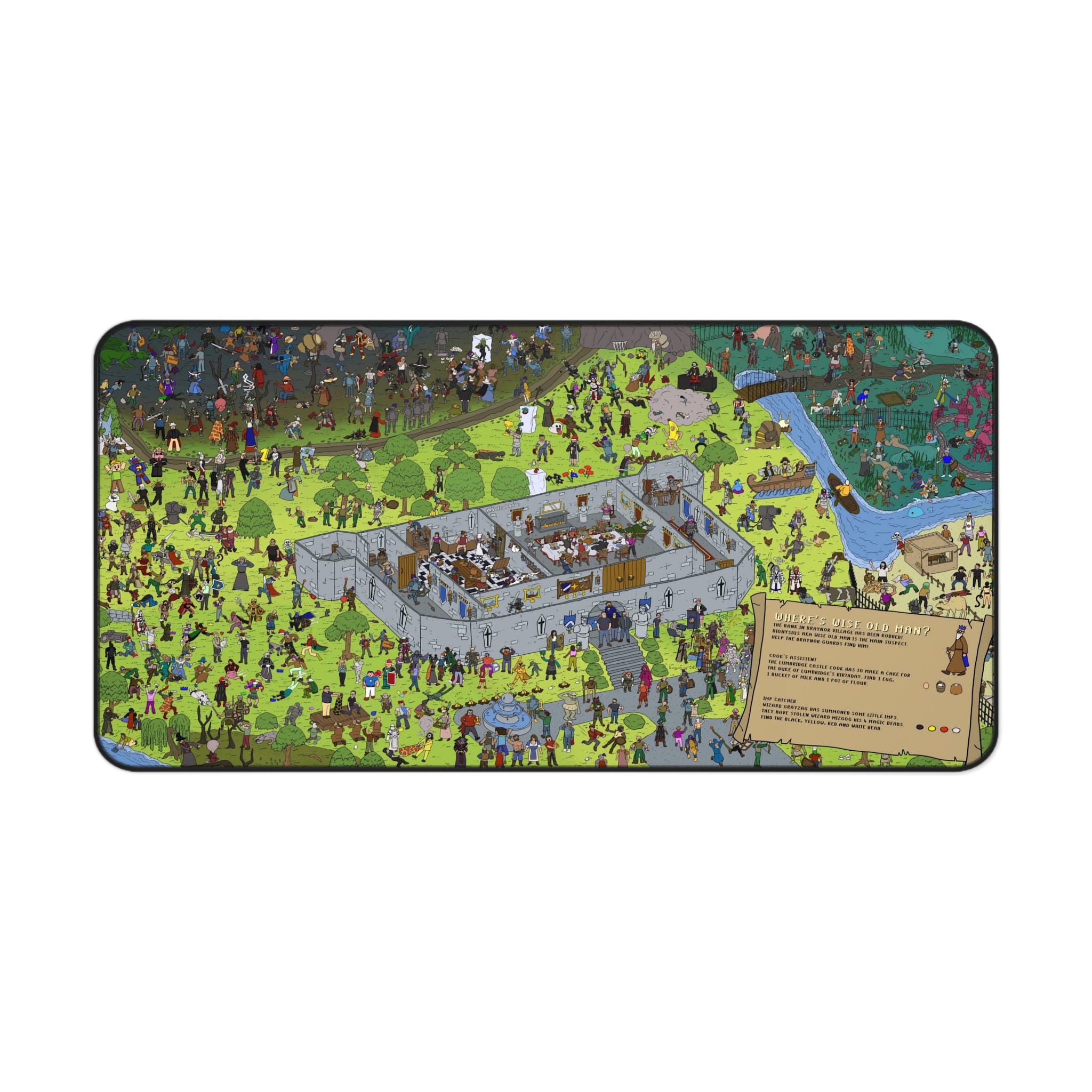 2007scape Runescape ‘find Wise Old Man’ Desk Mouse Mat - Fun for Gamers ...