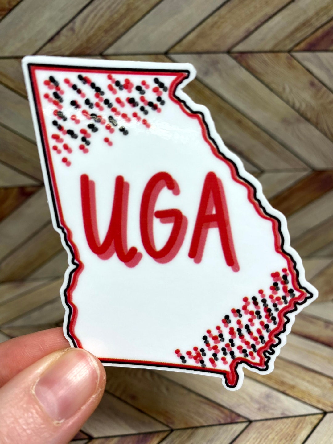 University of Georgia UGA Outline Waterproof & Dishwasher Safe Sticker ...
