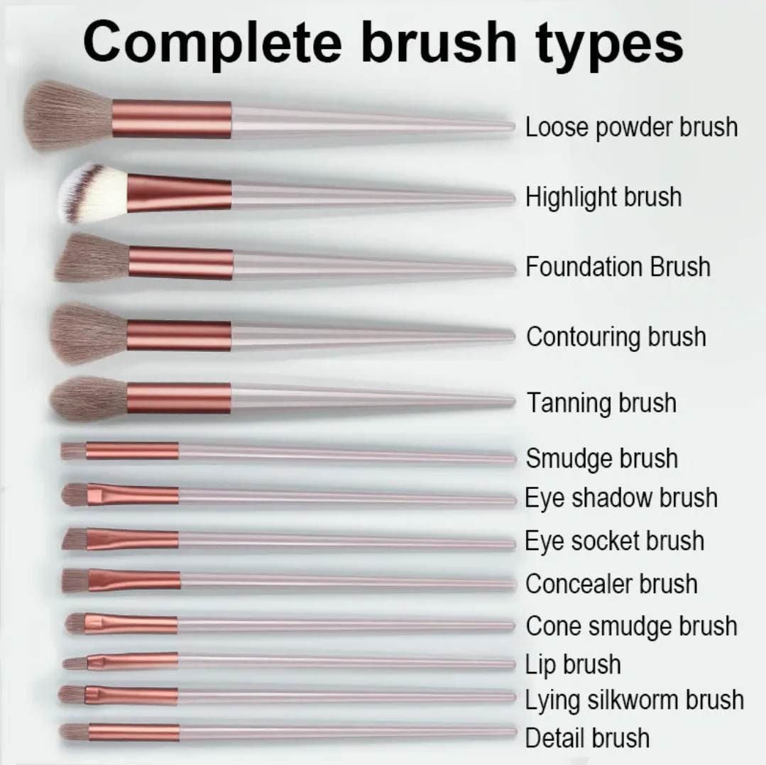 13 Pcs Makeup Brushes Set Soft Flussy Cosmetics Foundation - Etsy