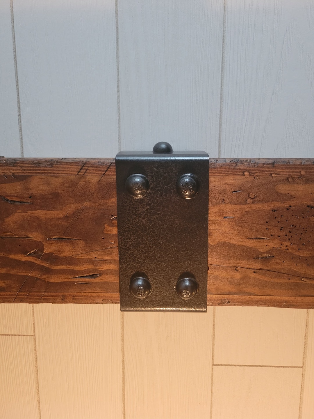 4 Inch Faux HAMMERED BLACK Ceiling Beam Brackets With Artificial ...