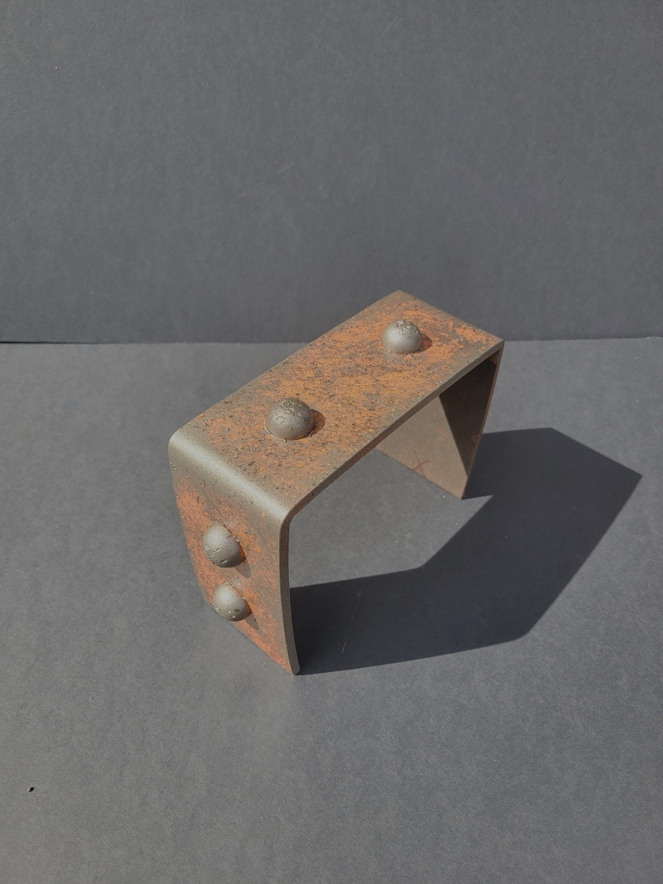 3 in Faux TEXTURED RUSTED STEEL Ceiling Beam Brackets With Artificial ...